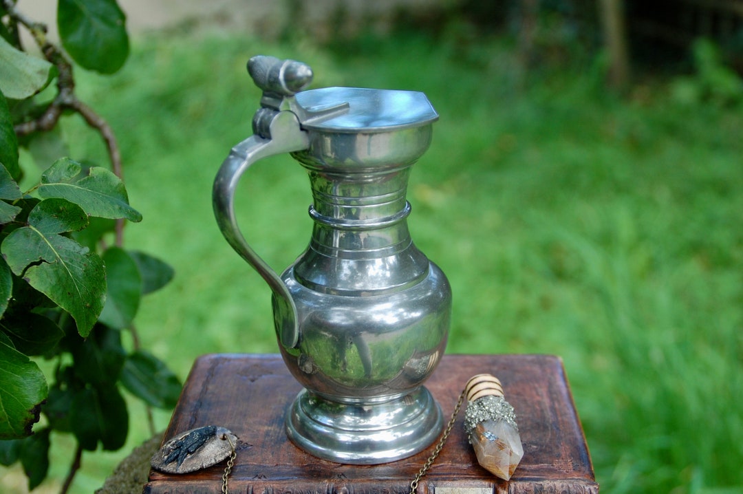 Small Pewter Potion Jug - Altar Oil Jug - Etsy UK
