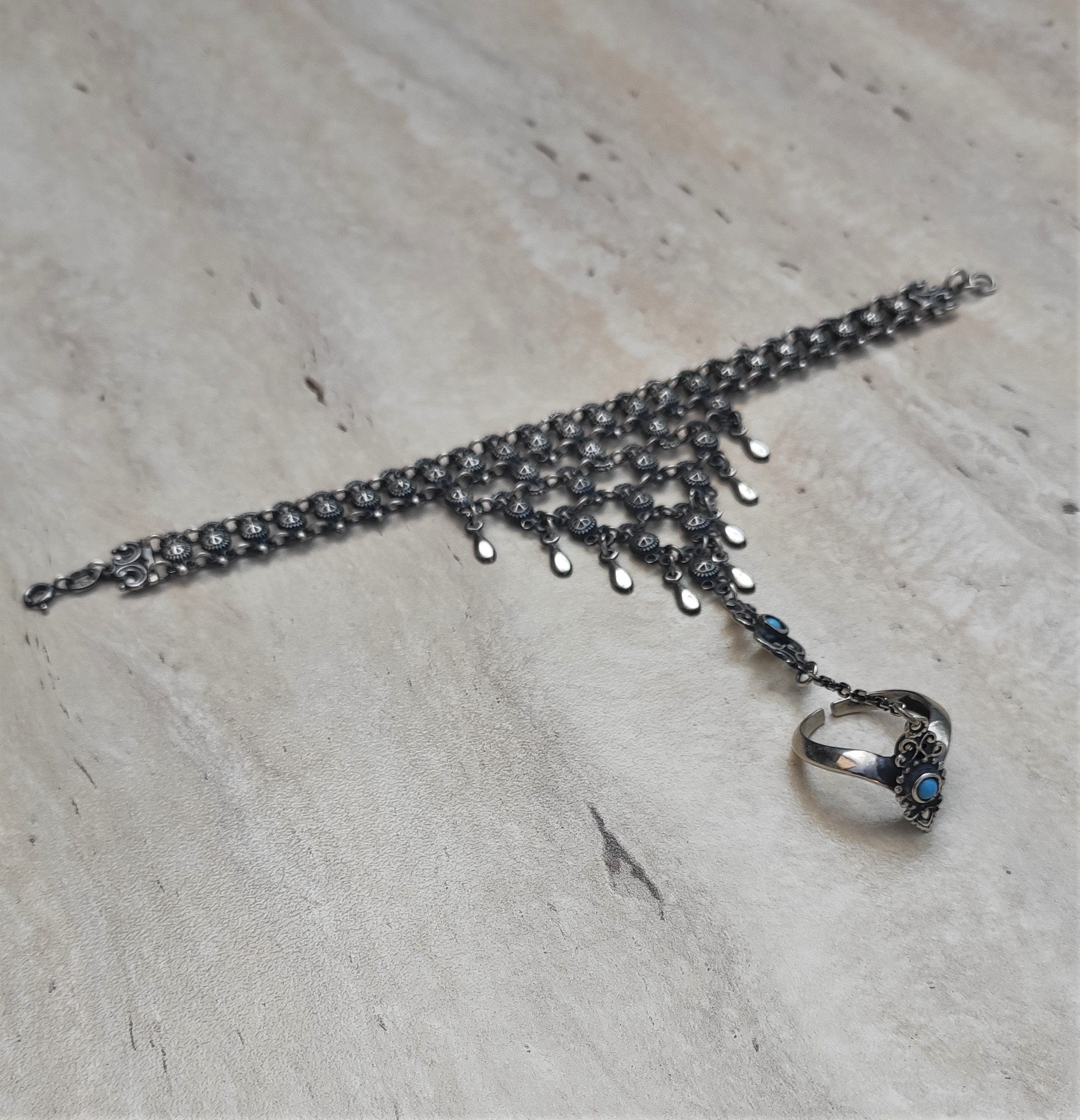 Fingerkette Collar Bracelet Slave Bracelet Vintage | Etsy