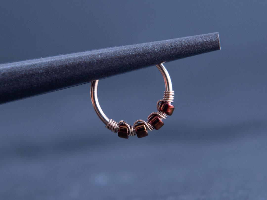 20G 22G Metallic Cinnamon Bronze 14kt Gold Filled Nose Hoop Ring or ...