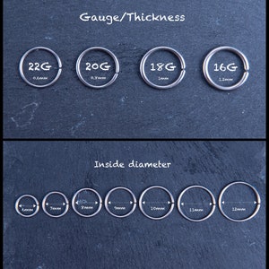 20G 22G Silver, Stainless Steel, Titanium Nose Ring, Cartilage Earring ...