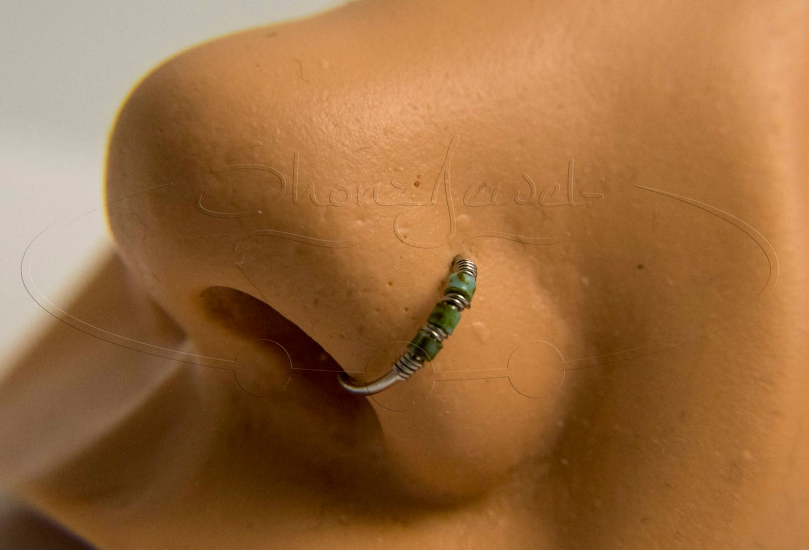 20G 22G Turquoise Picasso Nose Hoop Ring or Cartilage Earring - Etsy