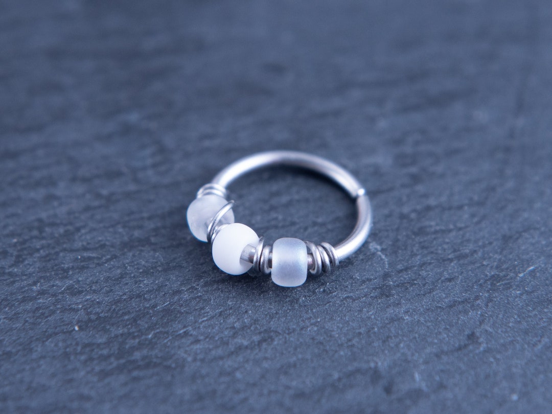 16G 18G 20G Ice Snowflake Nose Hoop Ring or Cartilage Earring - Etsy UK