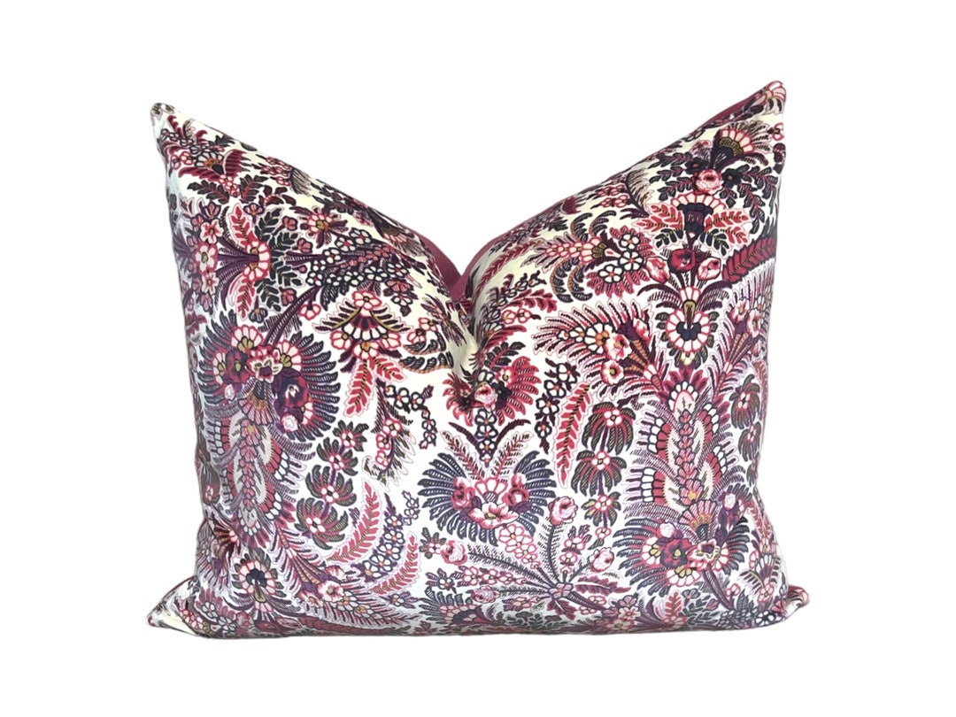 High-end Luxury Velvet Sherwood Peach Blossom Pillow Cover, Throw ...