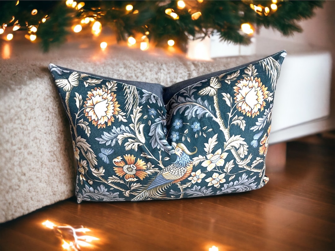 Luxury High End Desiner Velvet Pillow Cover Oakmere Ebony Saffron ...