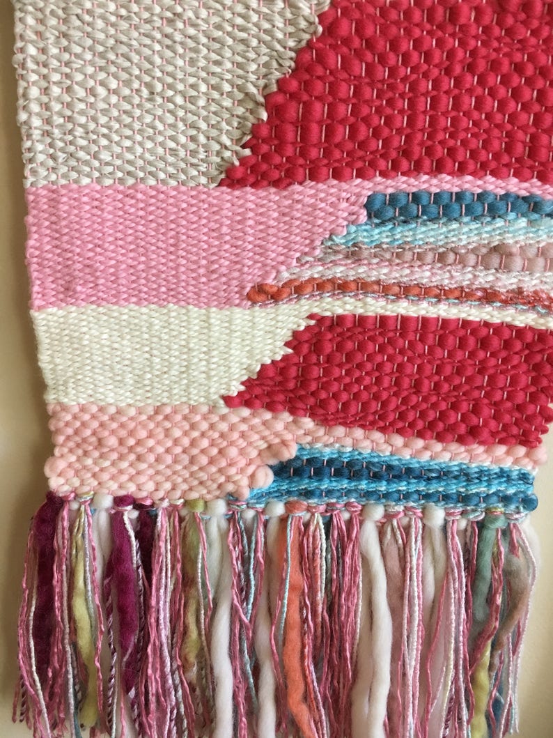Pink Handmade/handwoven Wall Weaving Home Decor Wall Art - Etsy