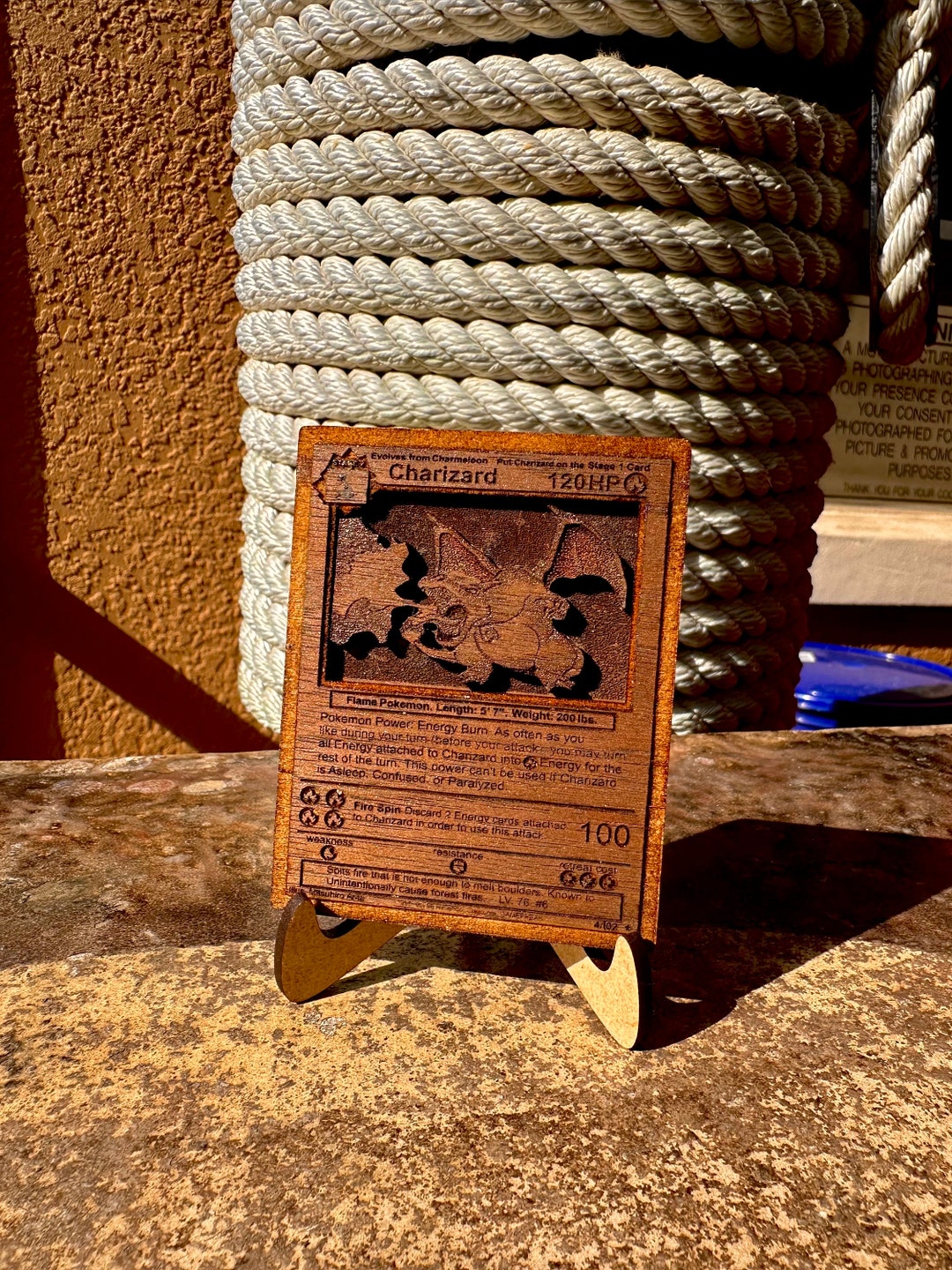 Laser Cut Wooden Pokemon Charizard Card Display - Etsy