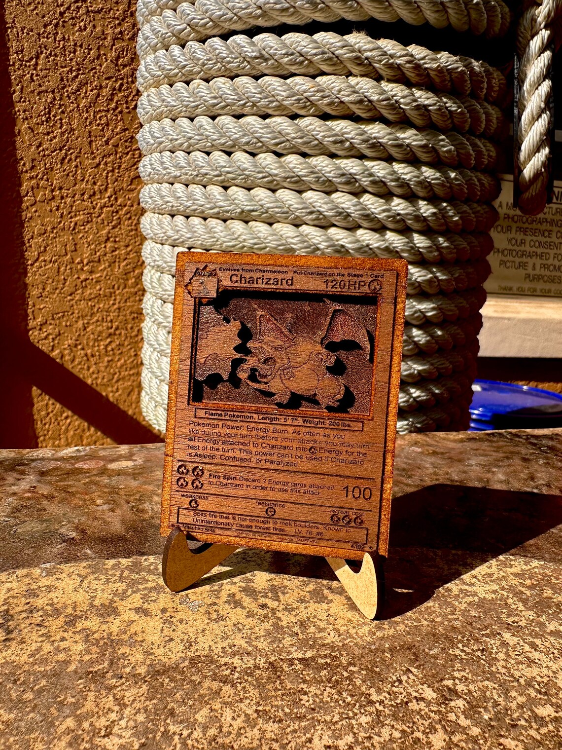 Laser Cut Wooden Pokemon Charizard Card Display - Etsy