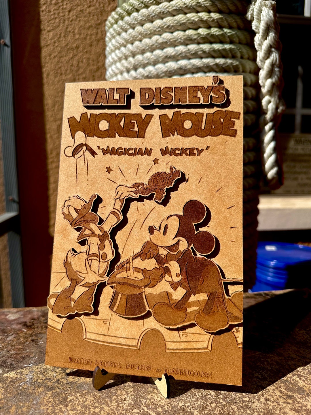 Laser Cut Wooden Magician Mickey Artwork - Etsy