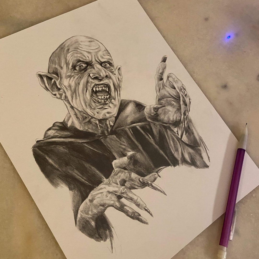 Nosferatu Drawing - Etsy