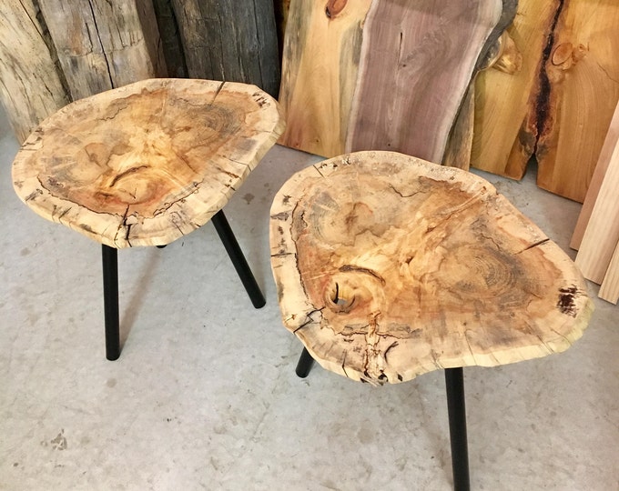 Live Edge Box Elder End Tables - Etsy