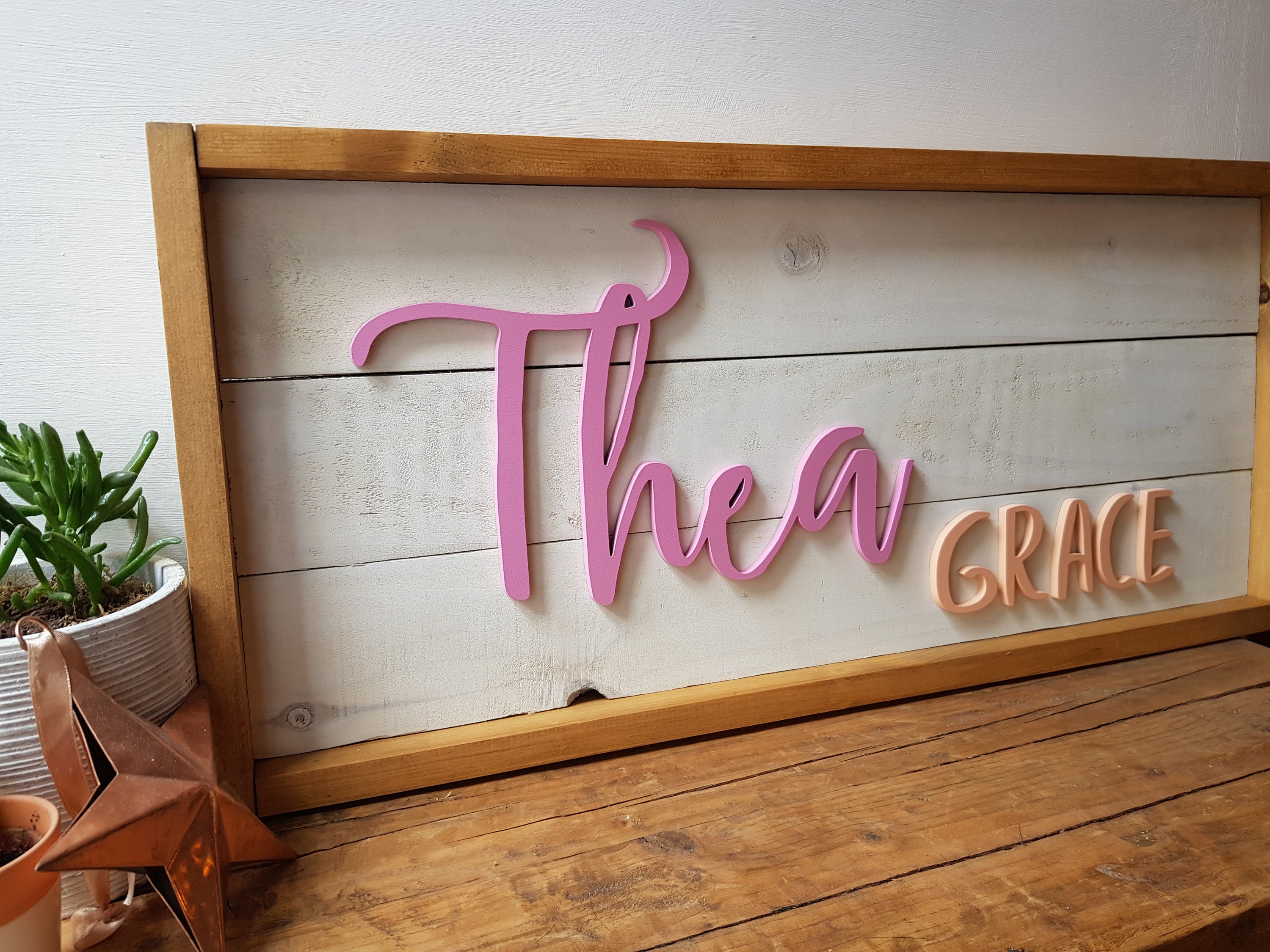 Custom Name Sign-Nursery Name Sign-3D-Farmhouse Sign-Nursery | Etsy