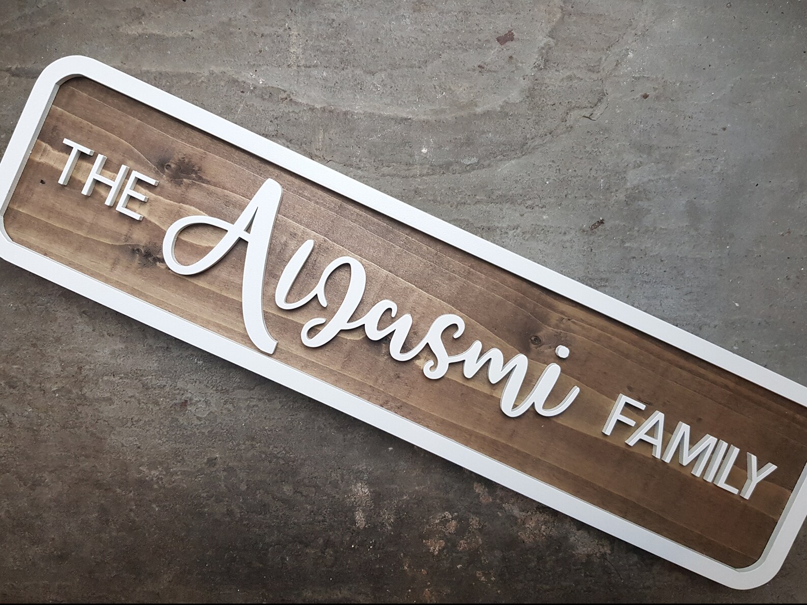 Wedding Gift-Personalised-3D-Wood Sign-Family | Etsy