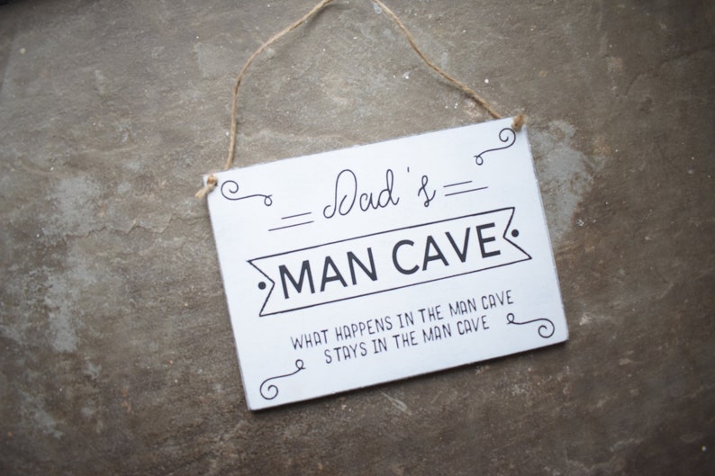 Man Cave Sign-vintage Wood Sign-dad's Shed-father's - Etsy UK