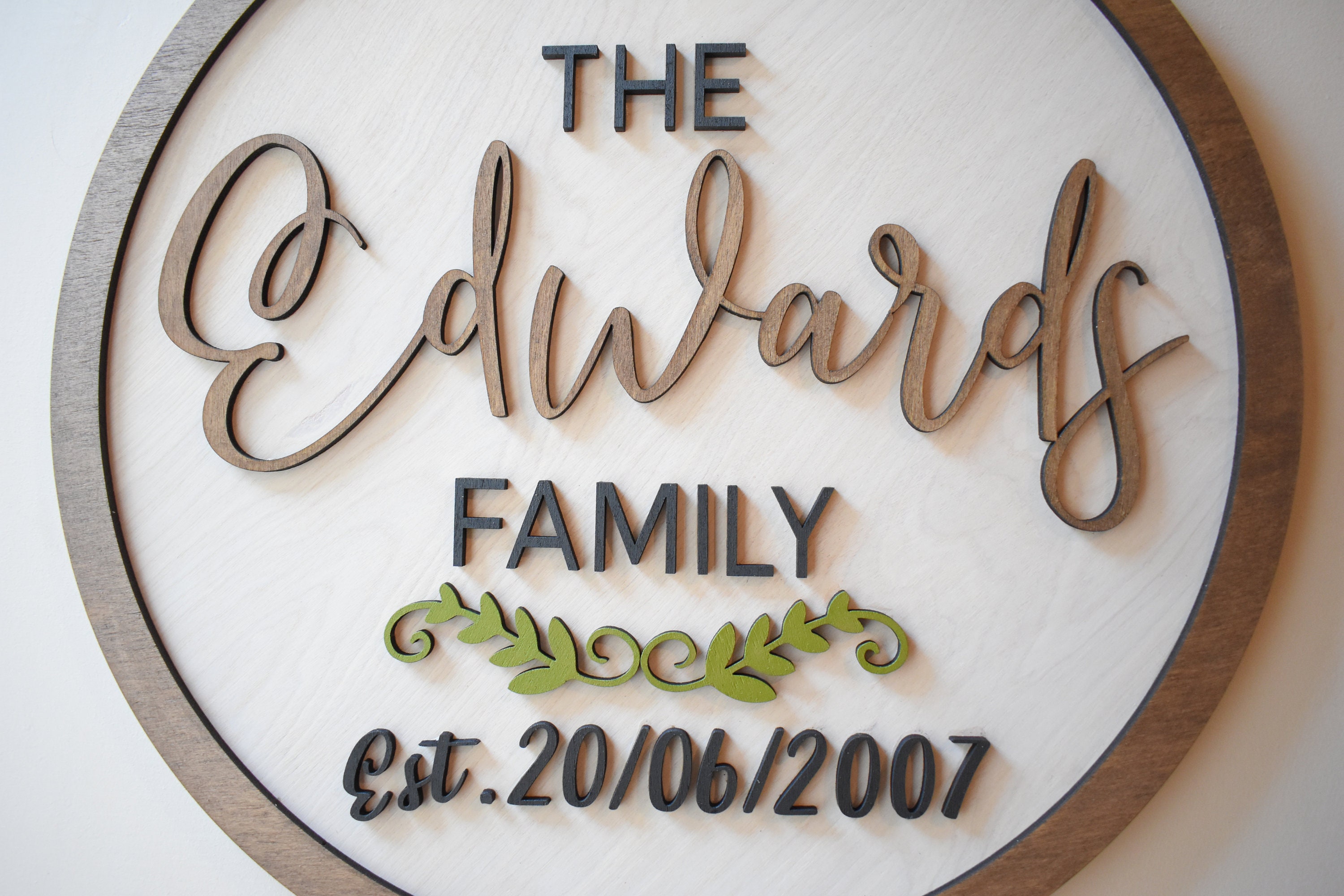 Personalised-Family Sign-Last Name Sign-3D-Custom-Name | Etsy