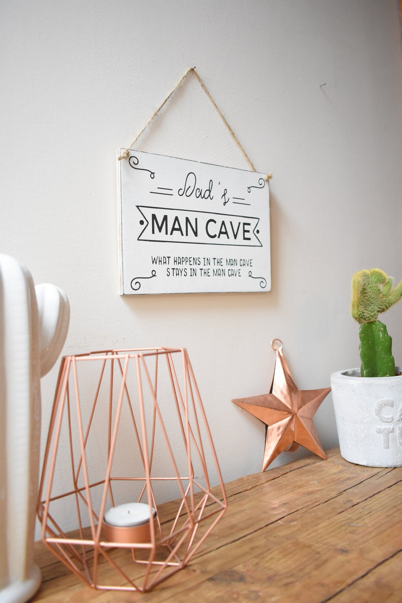 Man Cave Sign-vintage Wood Sign-dad's Shed-father's - Etsy UK