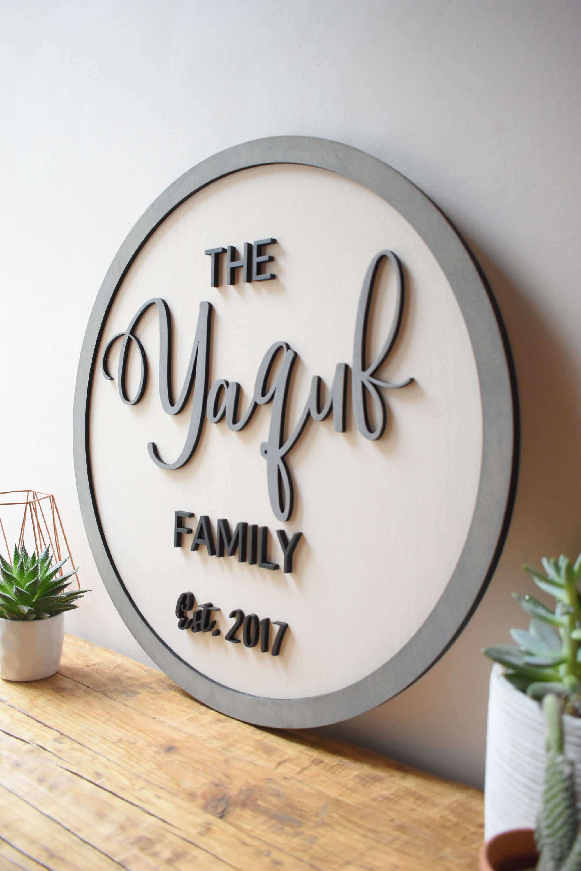 Personalised-Family Sign-Last Name Sign-3D-Custom-Name | Etsy