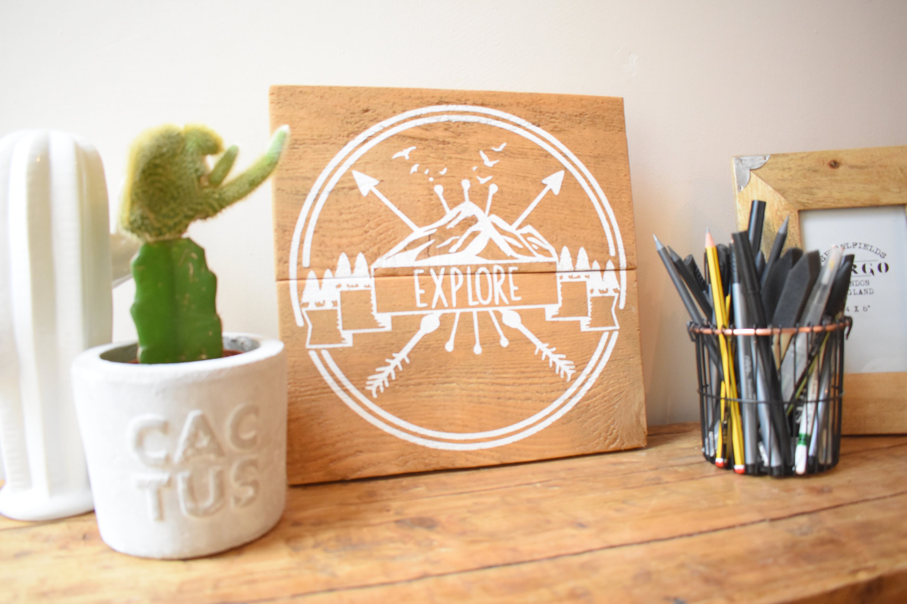 Rustic Sign-reclaimed Wood-explore Sign-wooden Sign-pallet | Etsy