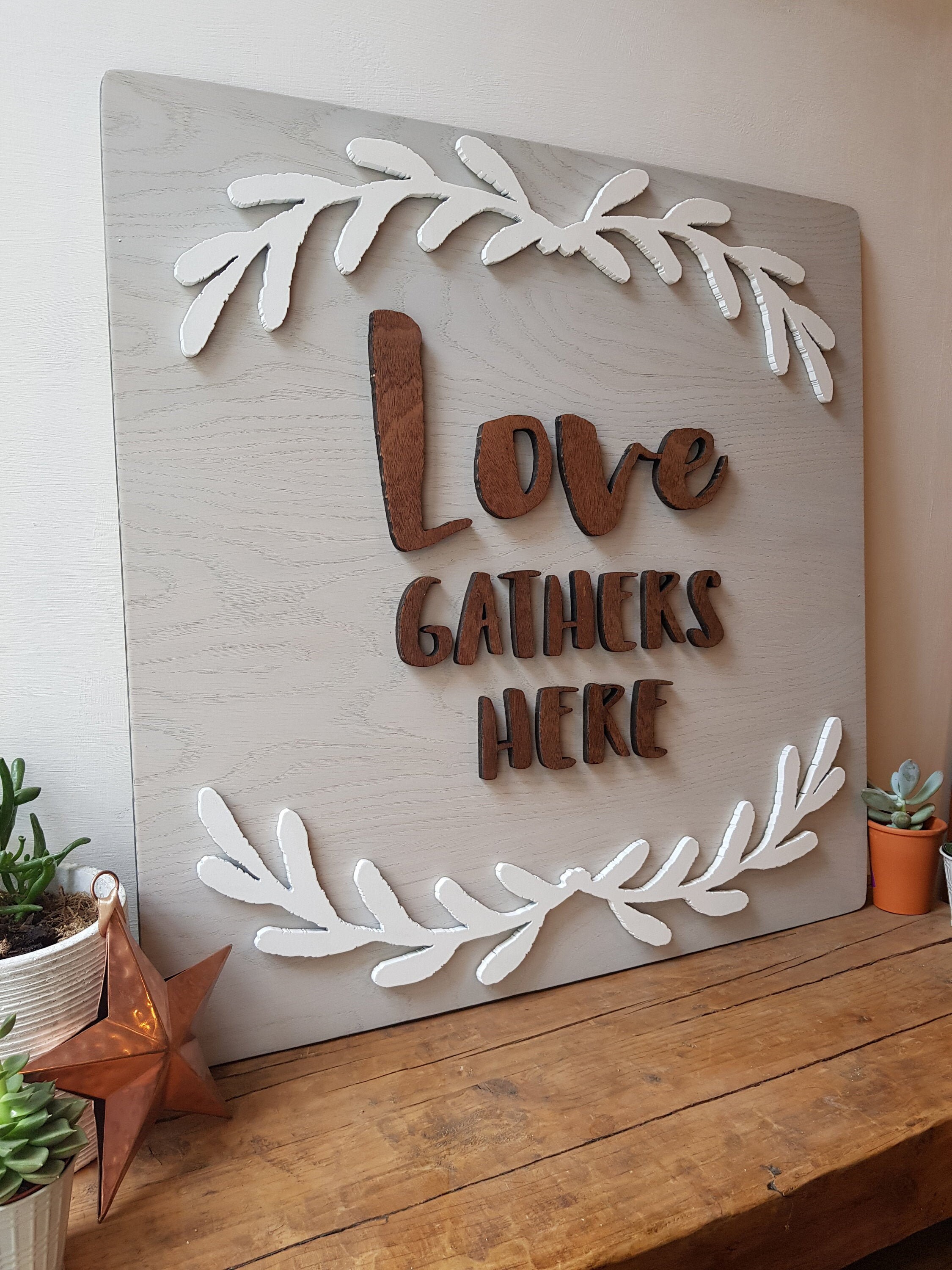 Love-3D-Wood Sign-Shabby | Etsy