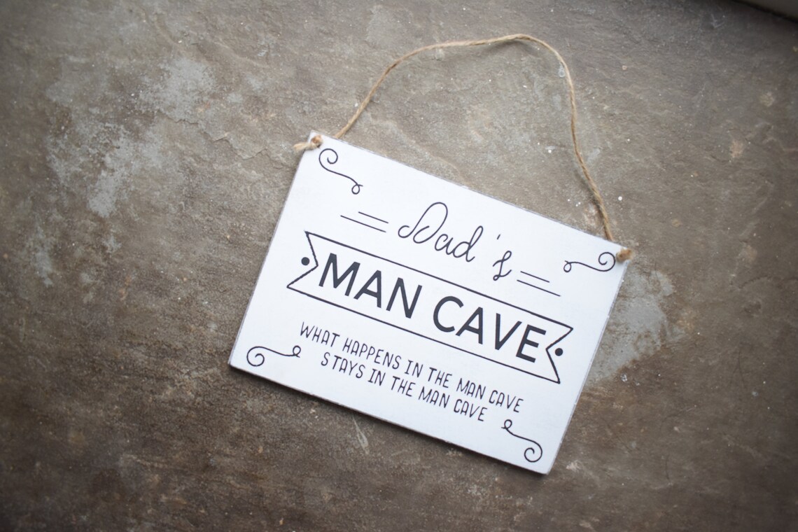 Man Cave Sign-vintage Wood Sign-dad's Shed-father's - Etsy UK