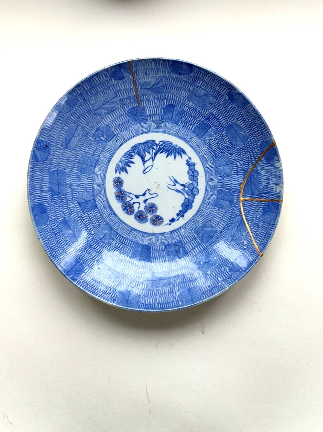 Gres Japanese Plate, Original Japanese Kintsugi, Urushi Lacquer, Pure ...