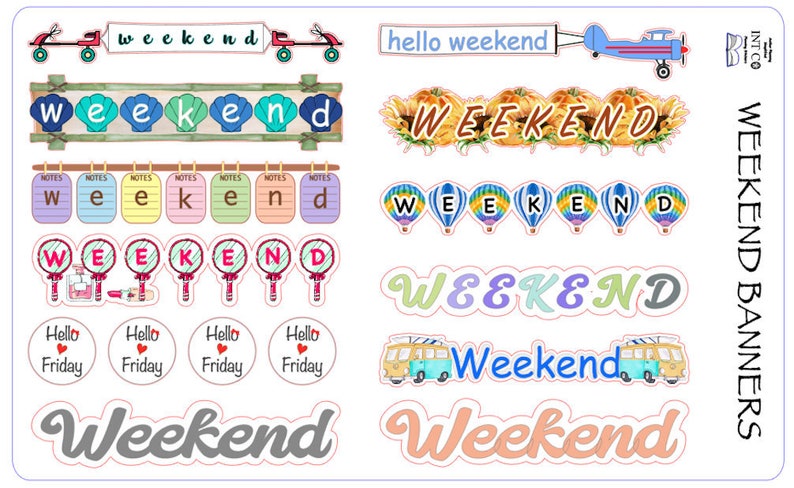 Weekend Banners II - Etsy