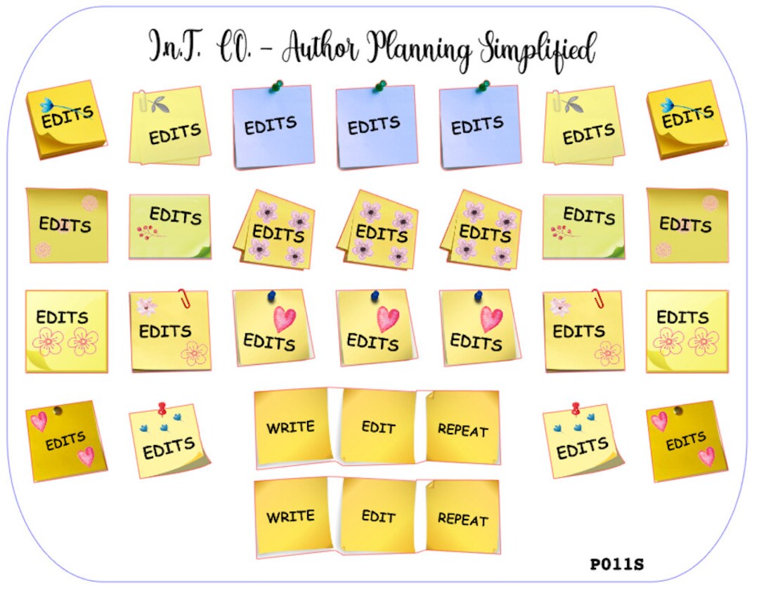 Author Planner Stickers - Edits Posties - Etsy