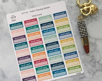 Word Count Stickers - Etsy