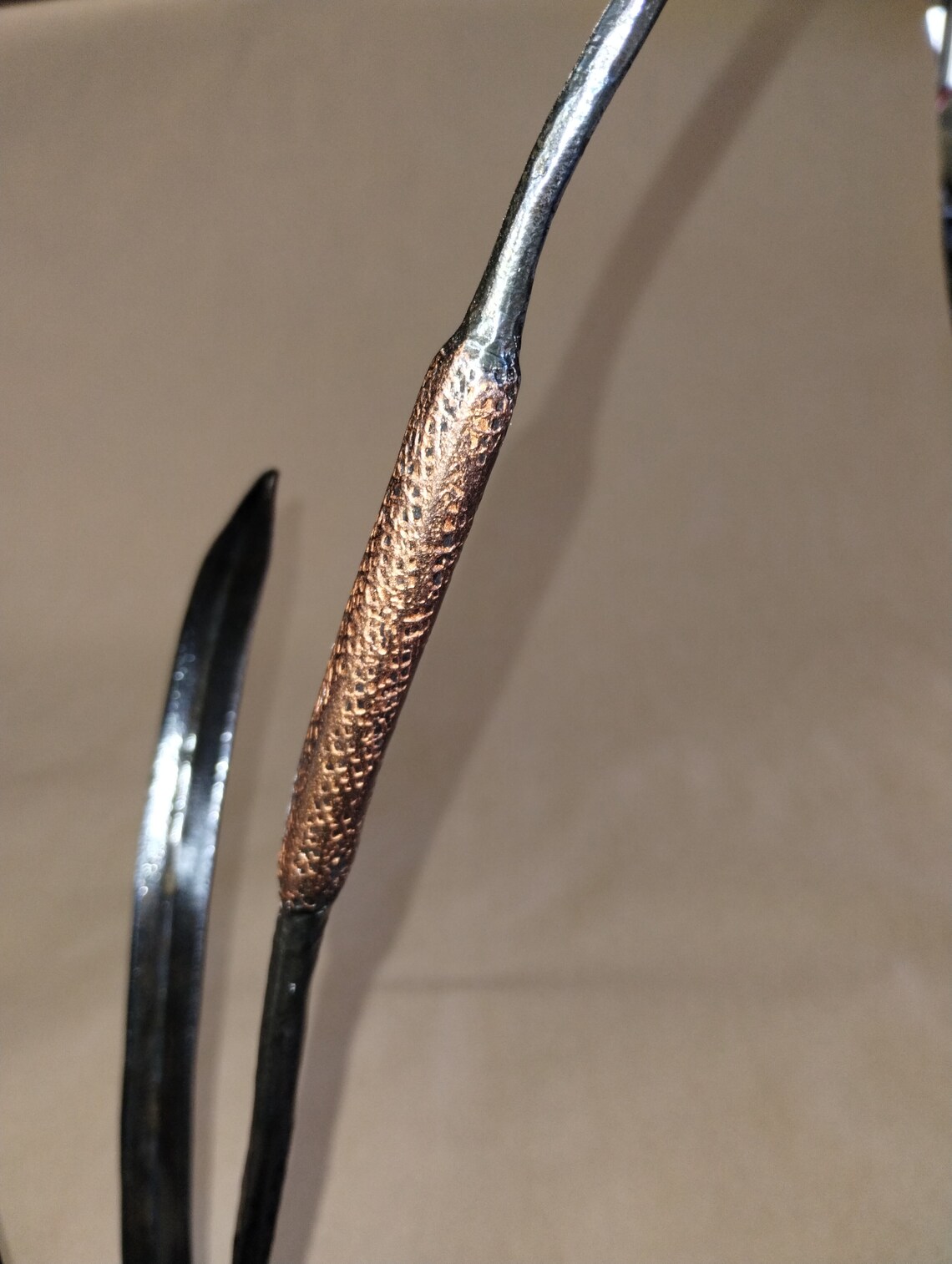 Cattail Sculpture, Hand Forged Blacksmith Made One of a Kind Cattail ...