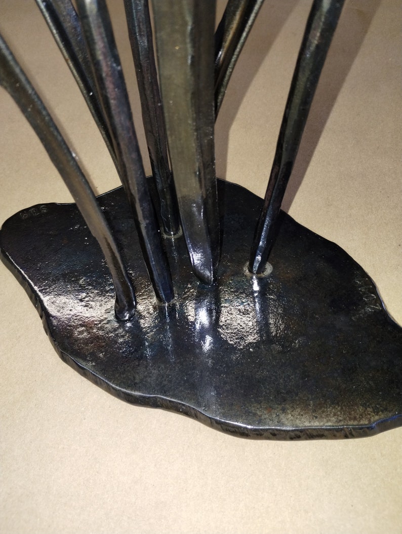 Cattail Sculpture, Hand Forged Blacksmith Made One of a Kind Cattail ...