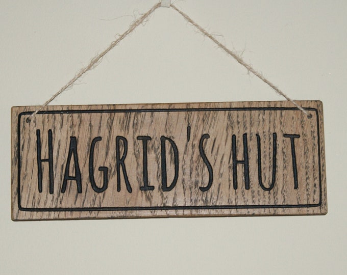 Hagrid's Hut, Wooden Sign, Harry Potter Sign, Wooden Sign, Carved ...