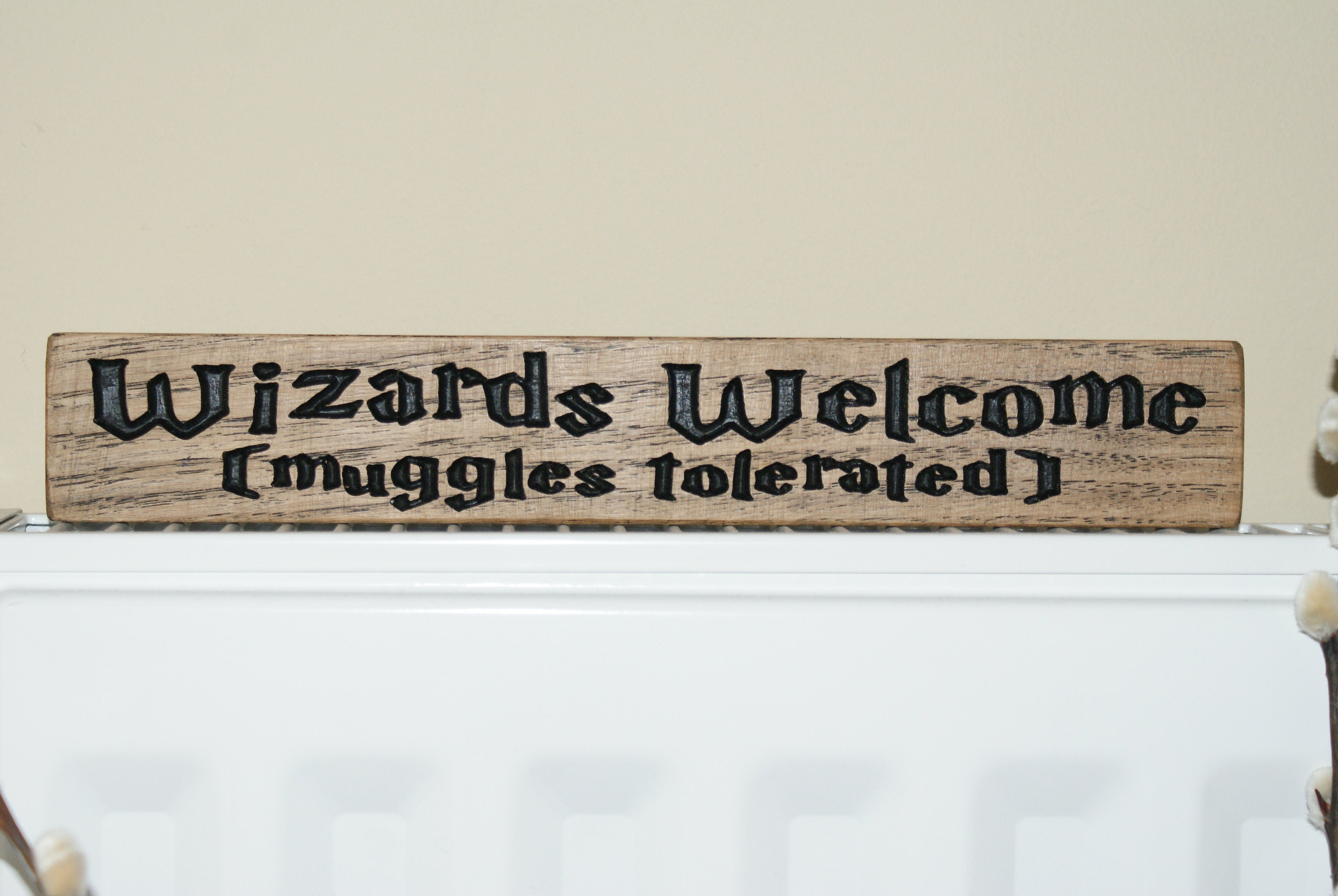 Wizards Welcome Muggles tolerated Harry Potter Wooden Sign | Etsy