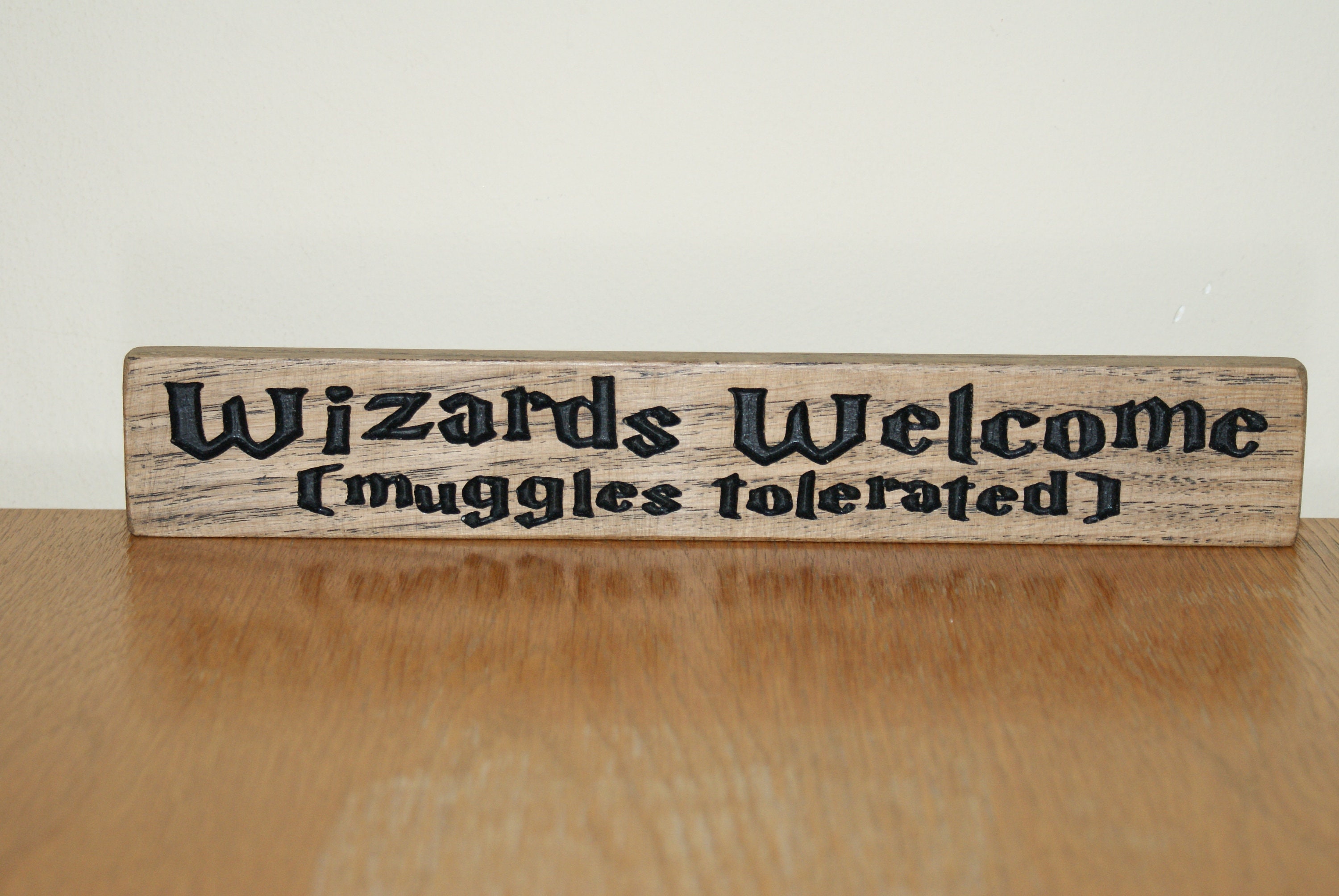 Wizards Welcome Muggles Tolerated Harry Potter Wooden Sign - Etsy UK