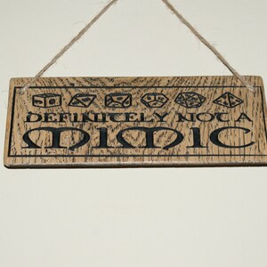 Definitely Not a Mimic Mimic Sign DnD Mimic Donjons et | Etsy