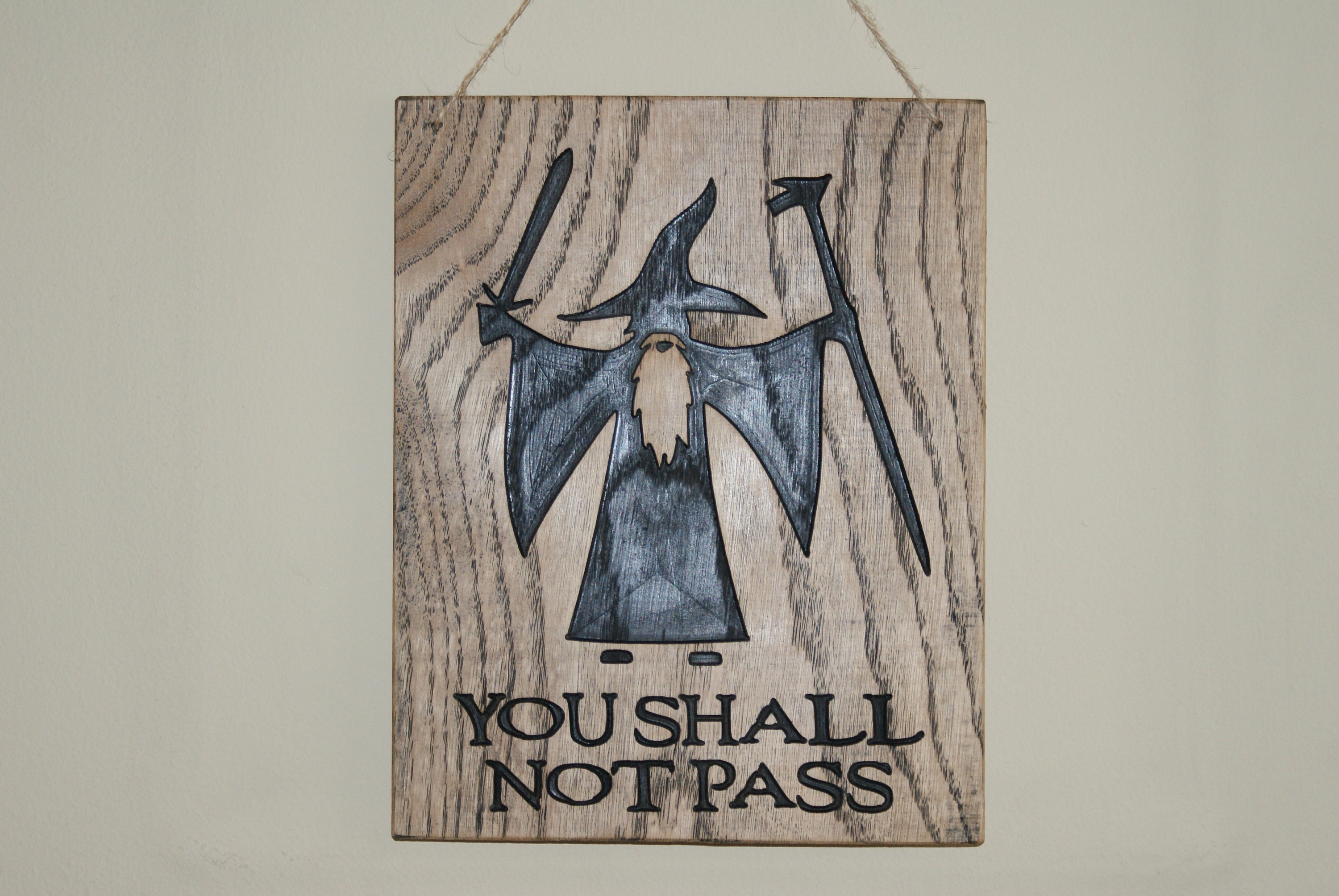 Gandalf Sign Tolkien Wooden Sign Lord of the Rings Carved - Etsy UK