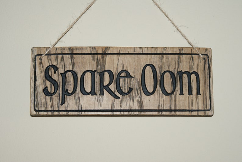 Spare Oom Sign Home Decor Wall Hanging Wooden Sign Oak - Etsy UK