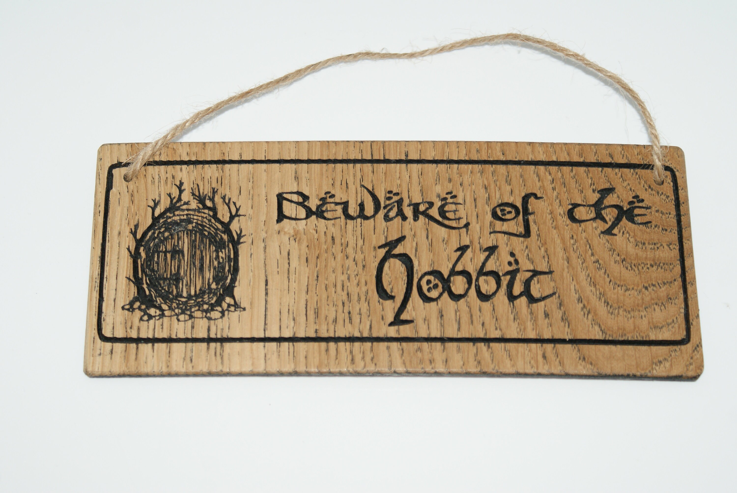 Beware of the Hobbit Wooden Sign Lord of the Rings Carved - Etsy