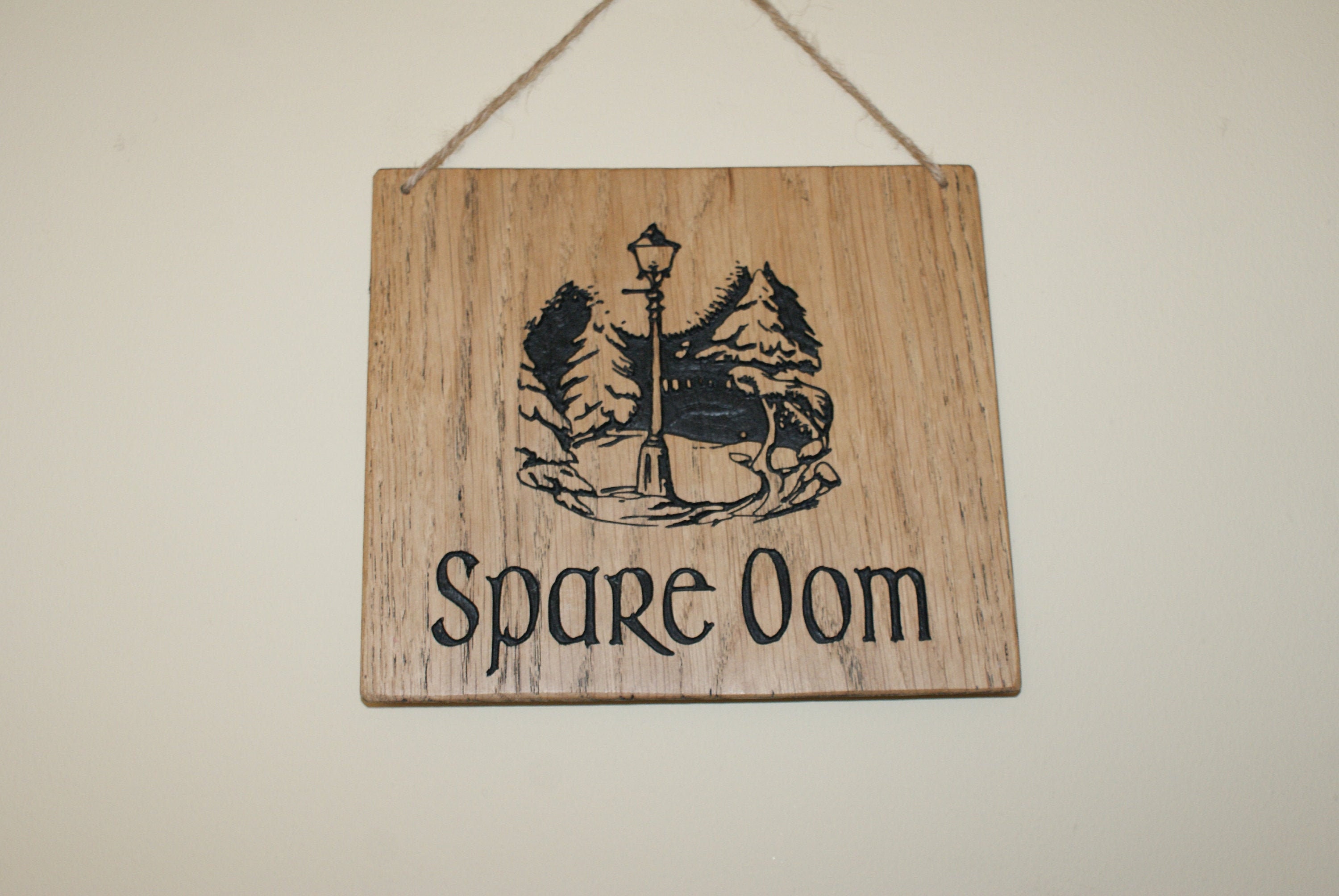 Spare Oom Sign Home Decor Wall Hanging Wooden Sign Oak | Etsy