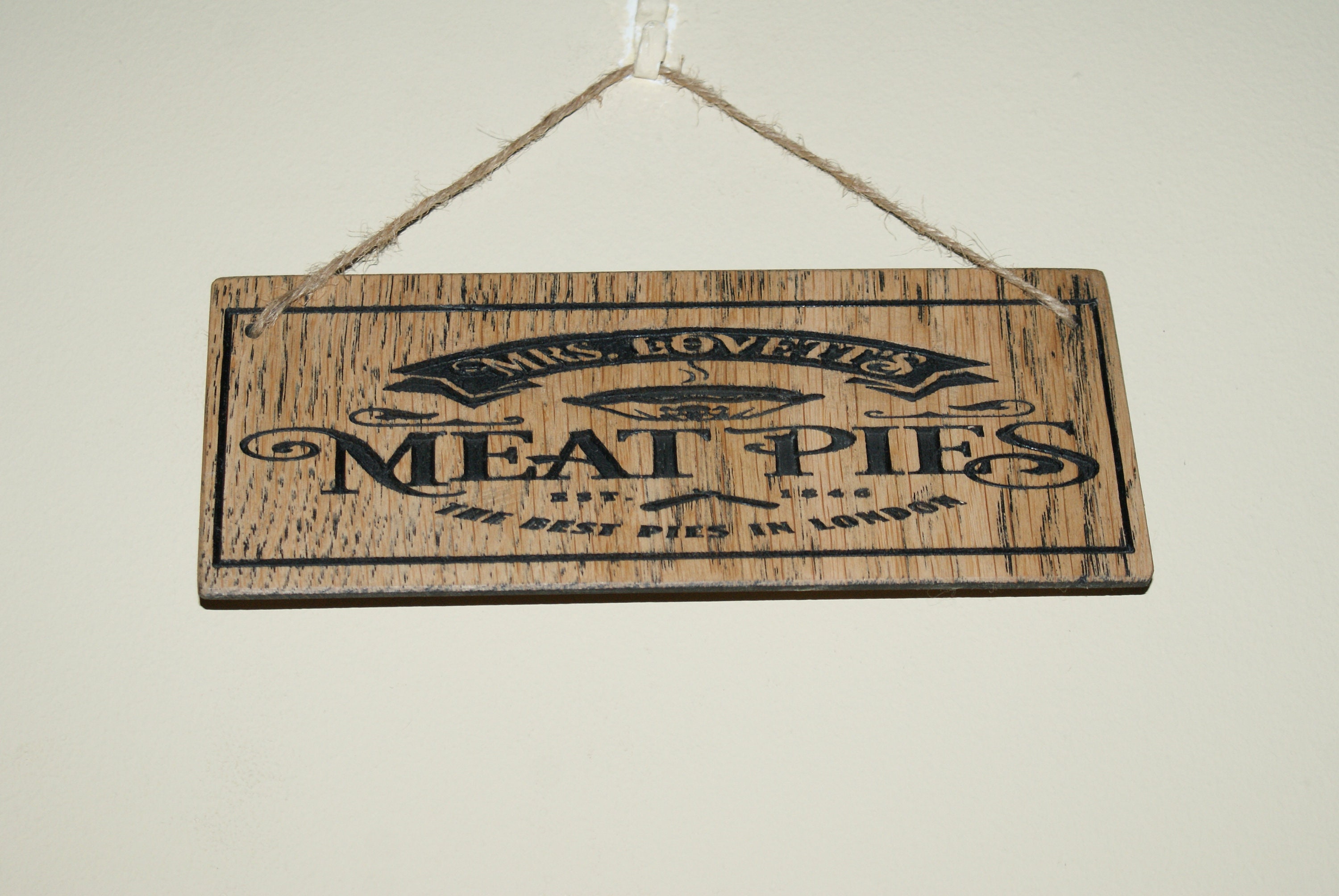 Funny Sign Mrs Lovetts Meat Pies Kitchen Decor Wall Sign - Etsy UK