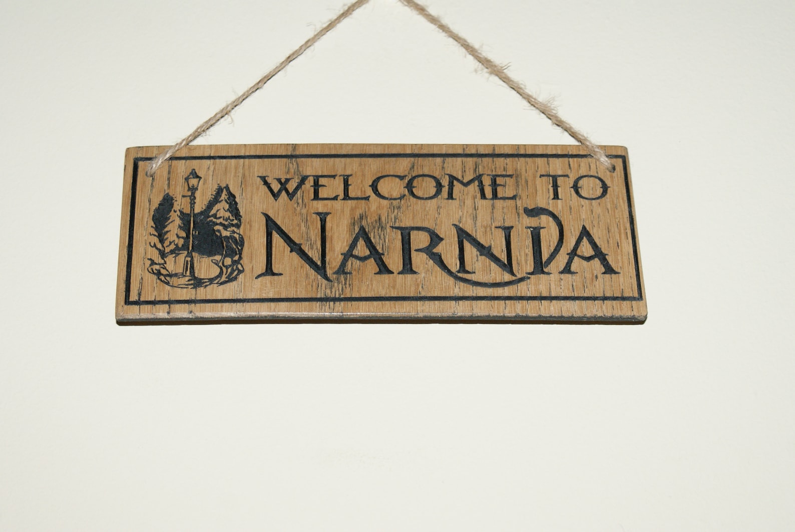 Welcome to Narnia Decor Wall Hanging Wooden Sign Oak Sign - Etsy UK