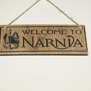 Welcome to Narnia, Decor, Wall Hanging, Wooden Sign, Oak Sign, Wooden ...