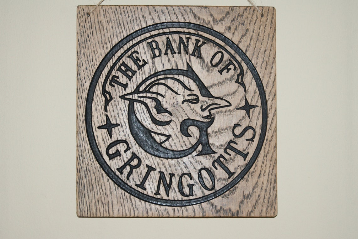 The Bank of Gringotts Gringotts Wooden Sign Harry Potter | Etsy