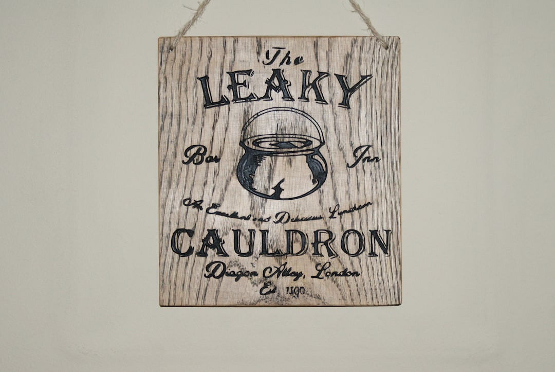 The Leaky Cauldron. Home Decor Wall Hanging Wooden Sign - Etsy