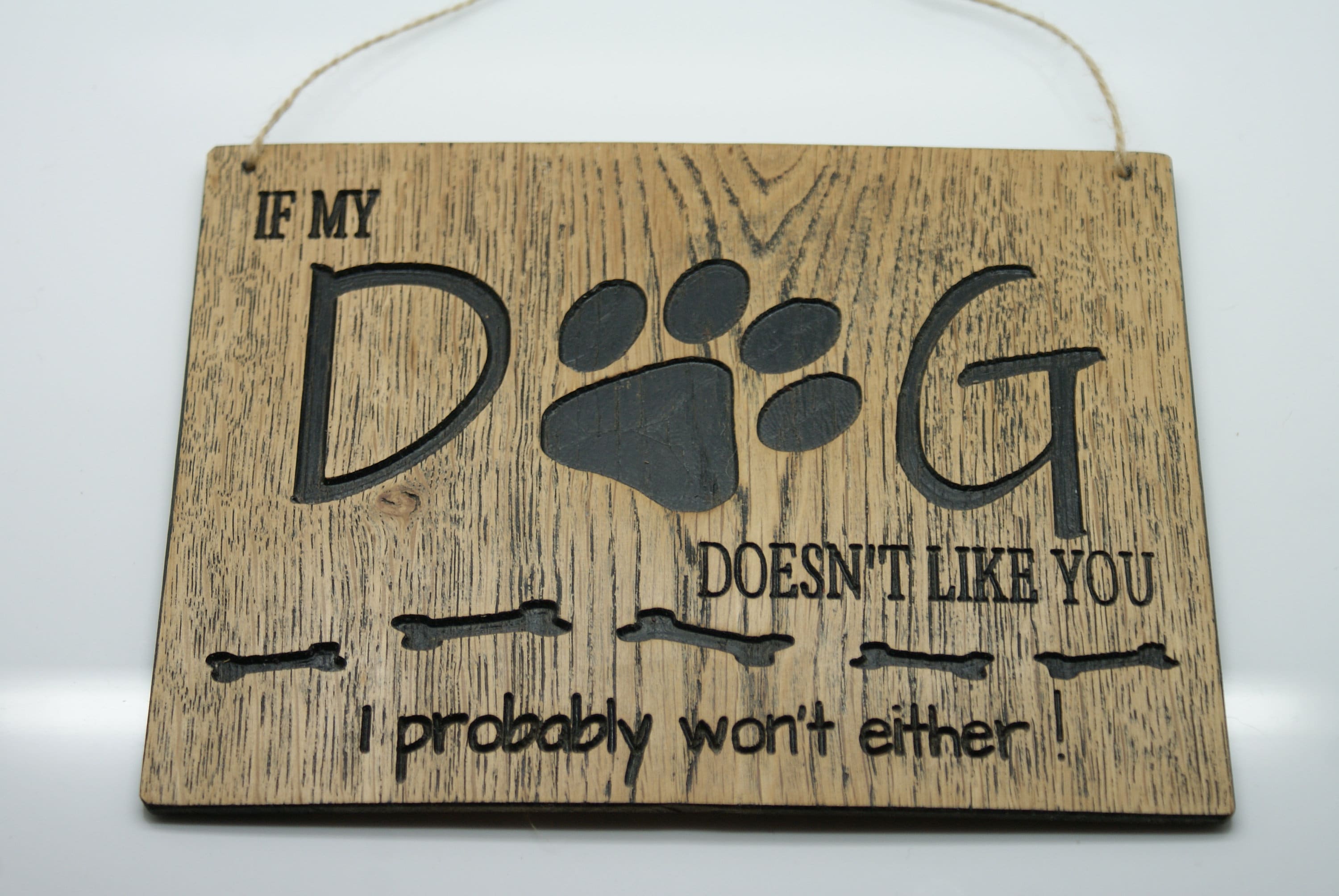 Funny Sign Dog Gift Dog Lover Sign Wooden Sign Wooden Dog | Etsy