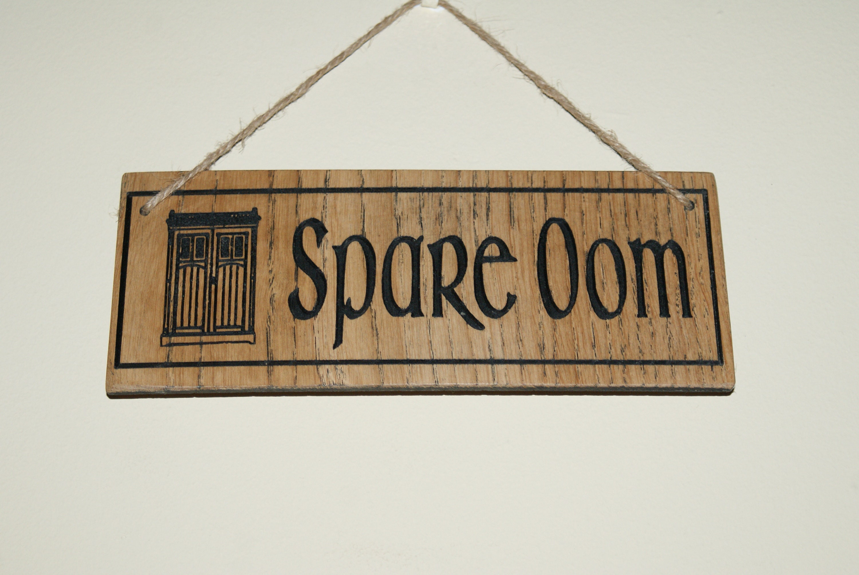 Spare Oom Sign Home Decor Wall Hanging Wooden Sign Oak | Etsy