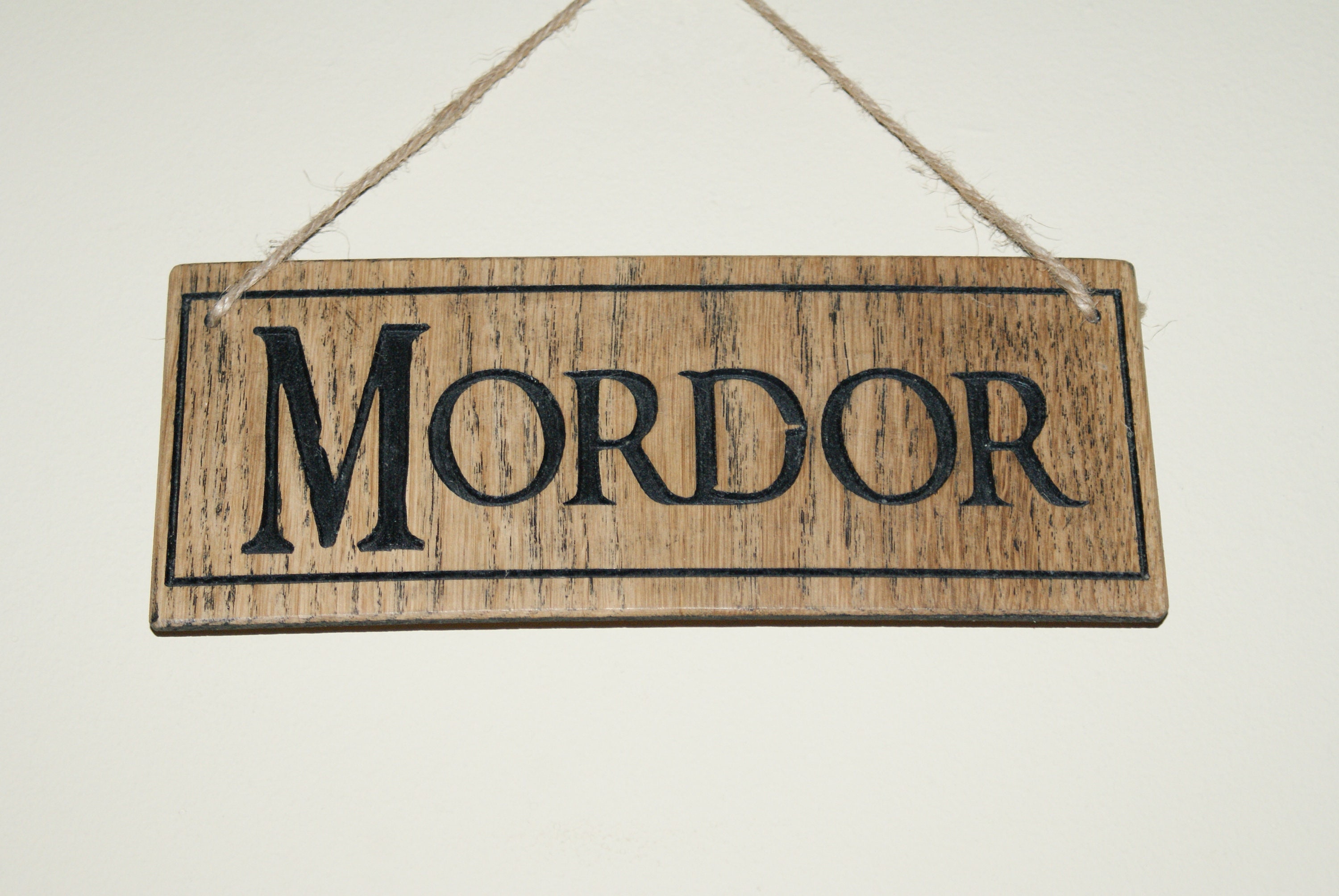 Mordor Tolkien Wooden Sign Wooden Sign Lord of the Rings | Etsy