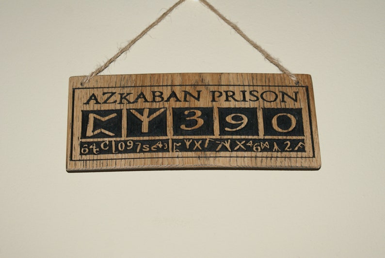 Azkaban Prison Geek Sign Wooden Sign Magical Azkaban | Etsy