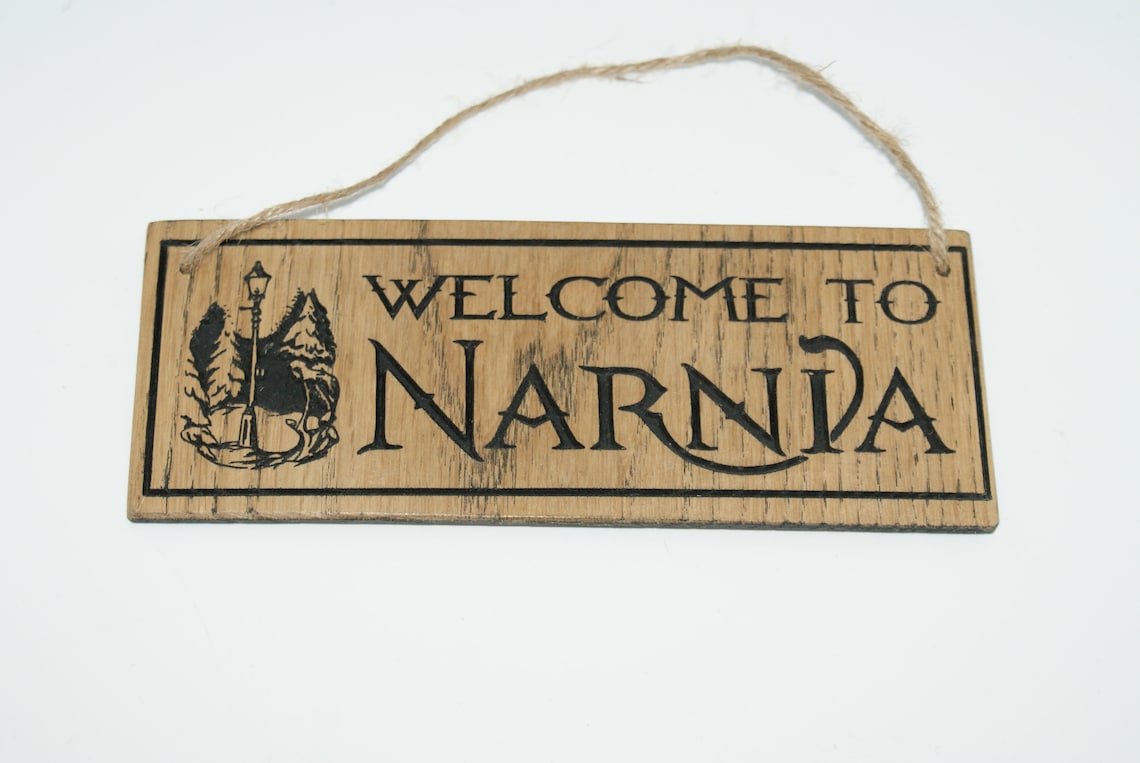 Welcome to Narnia Decor Wall Hanging Wooden Sign Oak Sign - Etsy UK