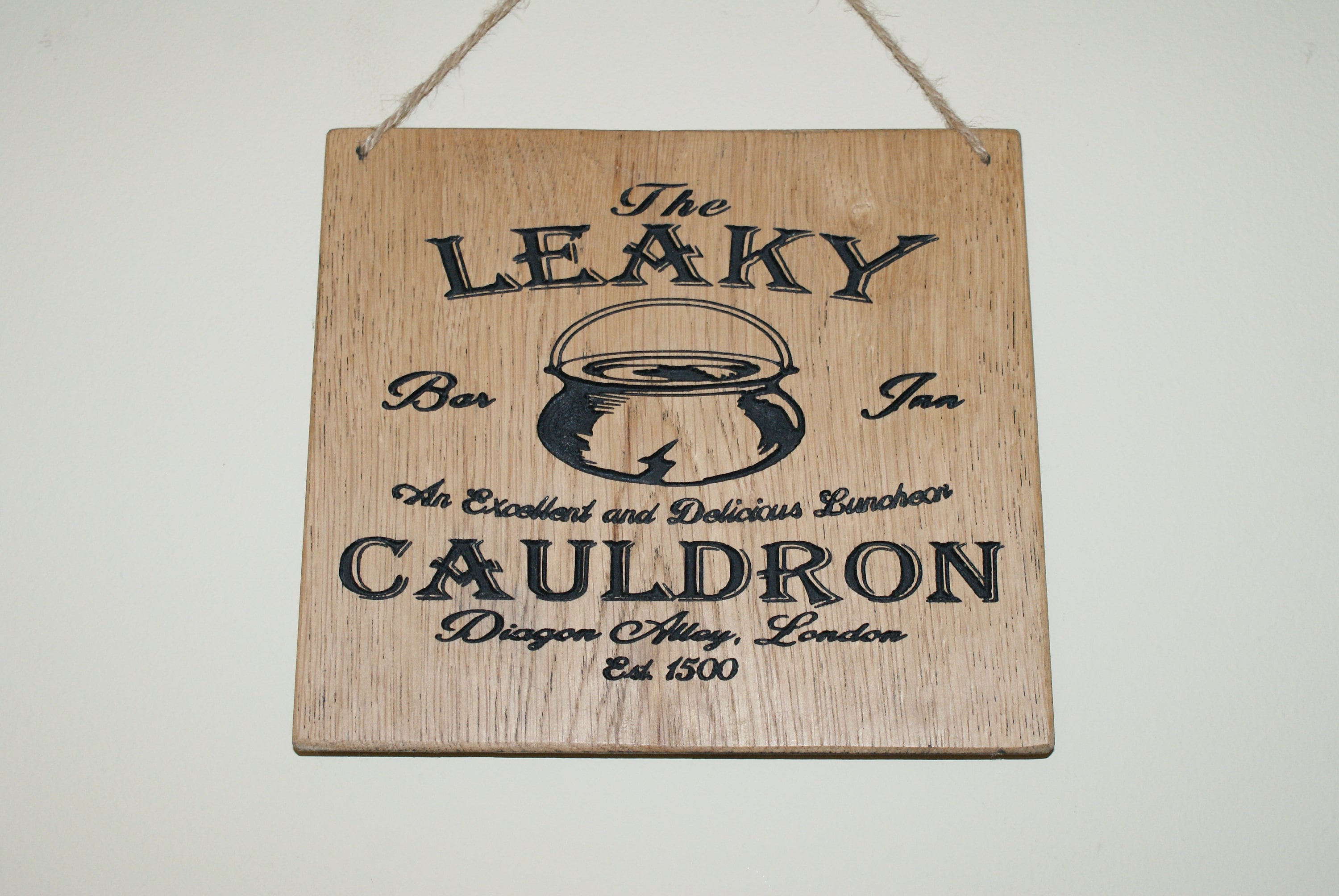 The Leaky Cauldron. Home Decor Wall Hanging Wooden Sign | Etsy