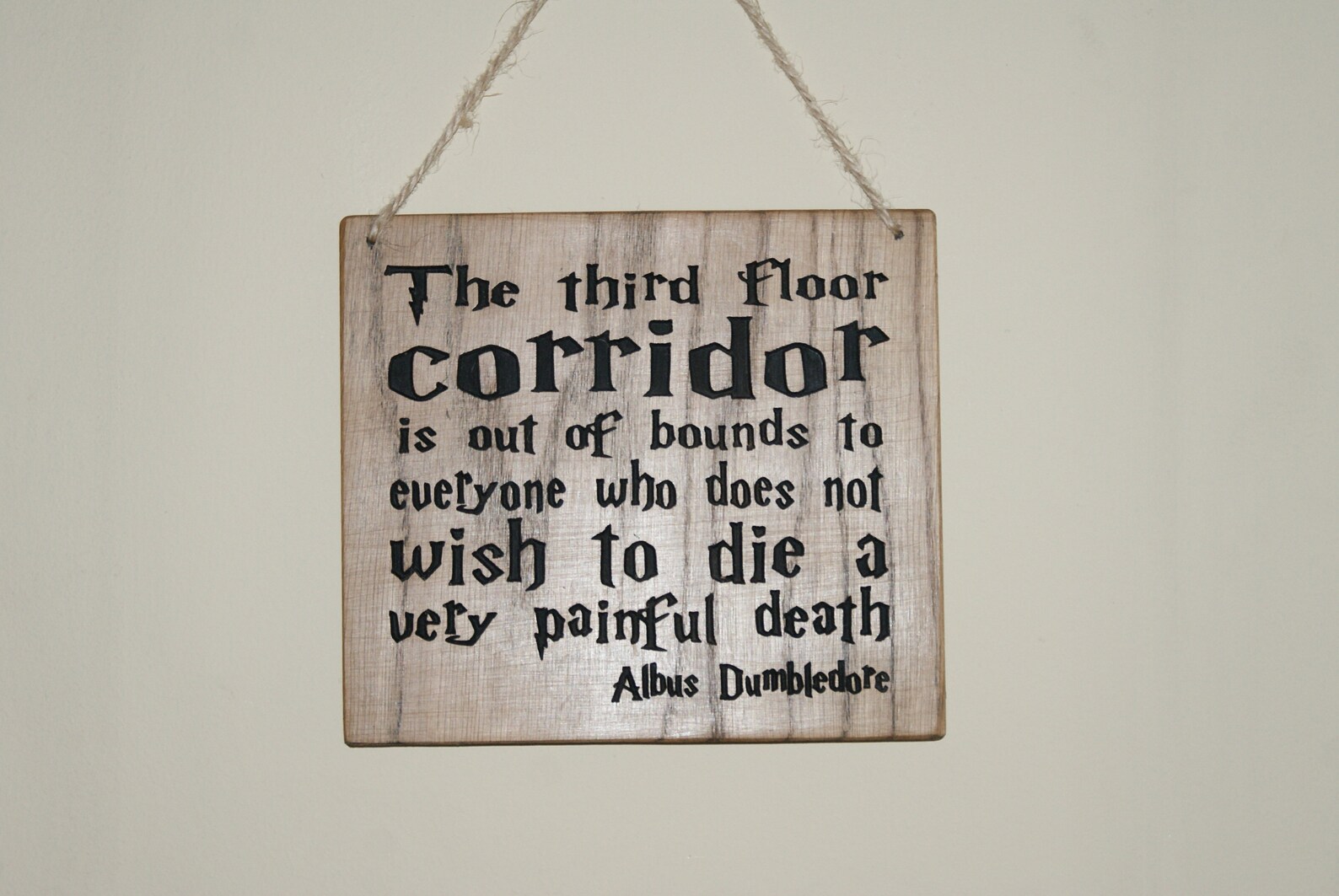 Third Floor Corridor Dumbledore Funny Sign Wooden Sign - Etsy