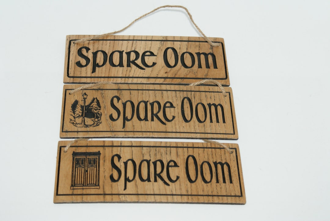Spare Oom Sign, Home Decor, Wall Hanging, Wooden Sign, Oak Sign, Wooden ...